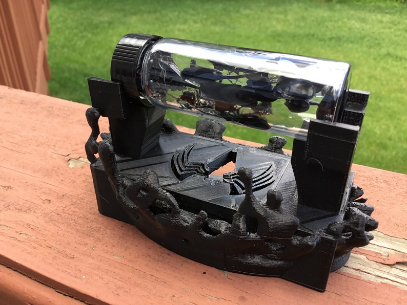 Venom Symbiote Contained in a Glass Vial With Custom Display Stand ...