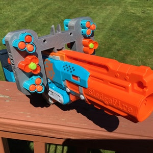 Nerf Compatible 6 Shell MOD Attachment for Zombie Strike Sledge Fire ...