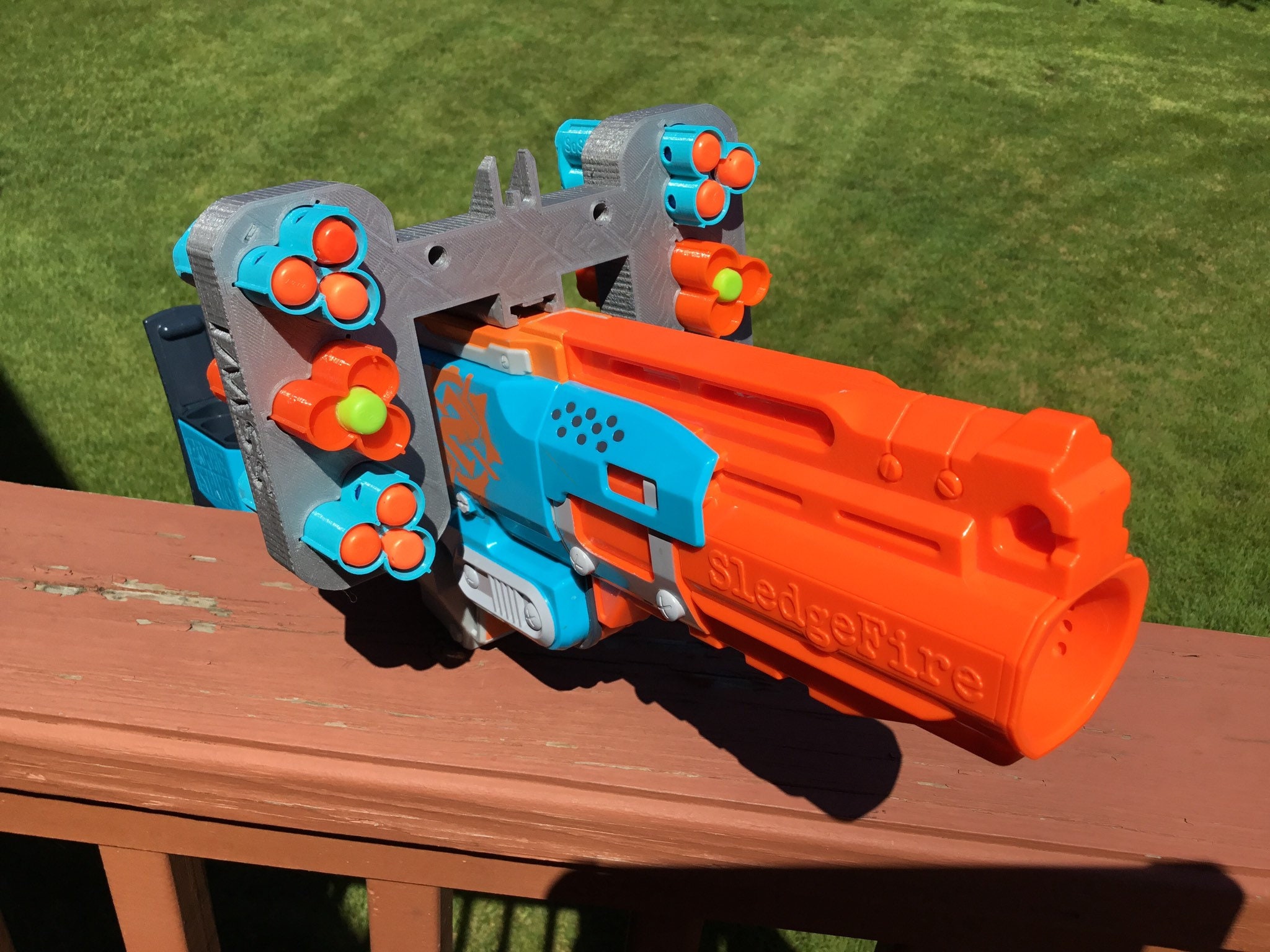 Nerf Compatible 6 Shell MOD Attachment for Zombie Strike Sledge Fire ...