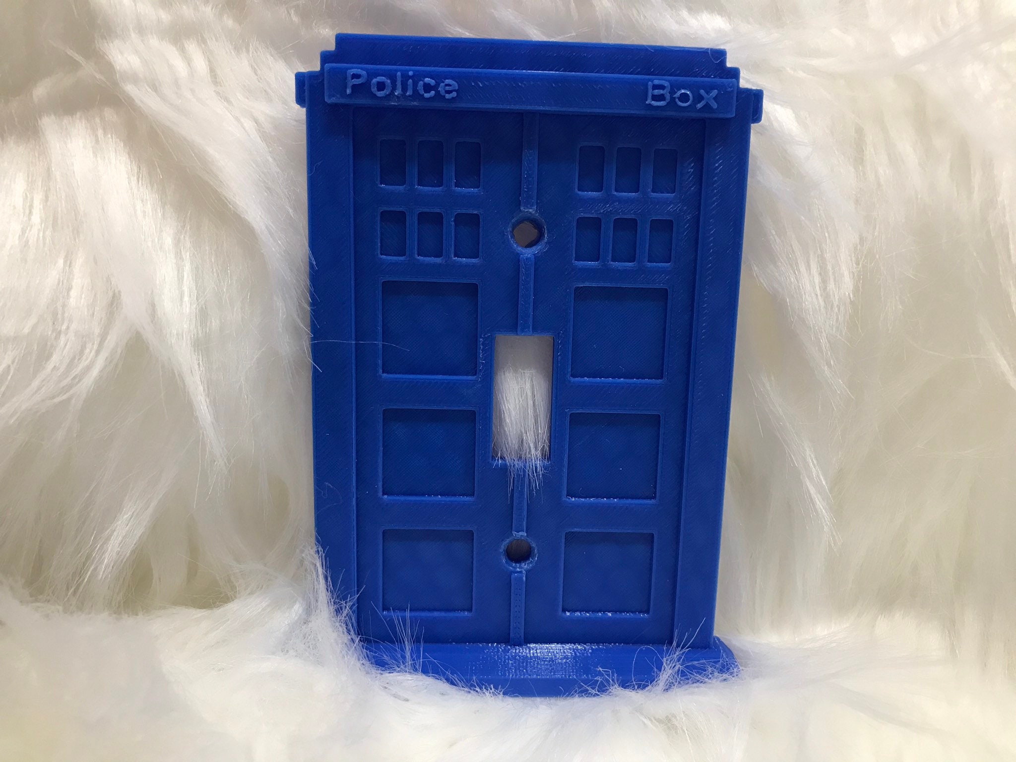 Blue Doctor Police Box Light Switch Cover Plate Face | Phone Booth ...