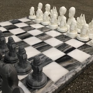 Star Wars (FAN ART) Chess Set Luke, Han, Darth Wader, Obi-wan, Leia ...