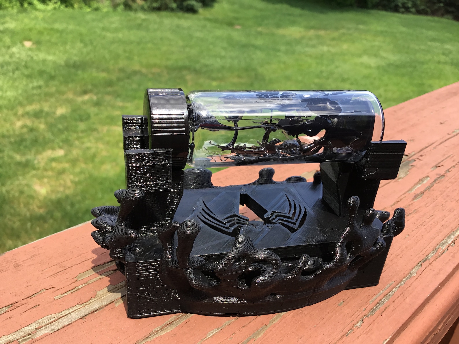 Venom Symbiote Contained in a Glass Vial With Custom Display Stand ...