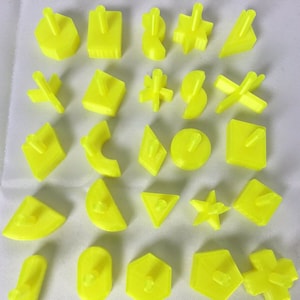 Complete Set of 25 the Game of PERFECTION Replacement Parts SHAPES ...