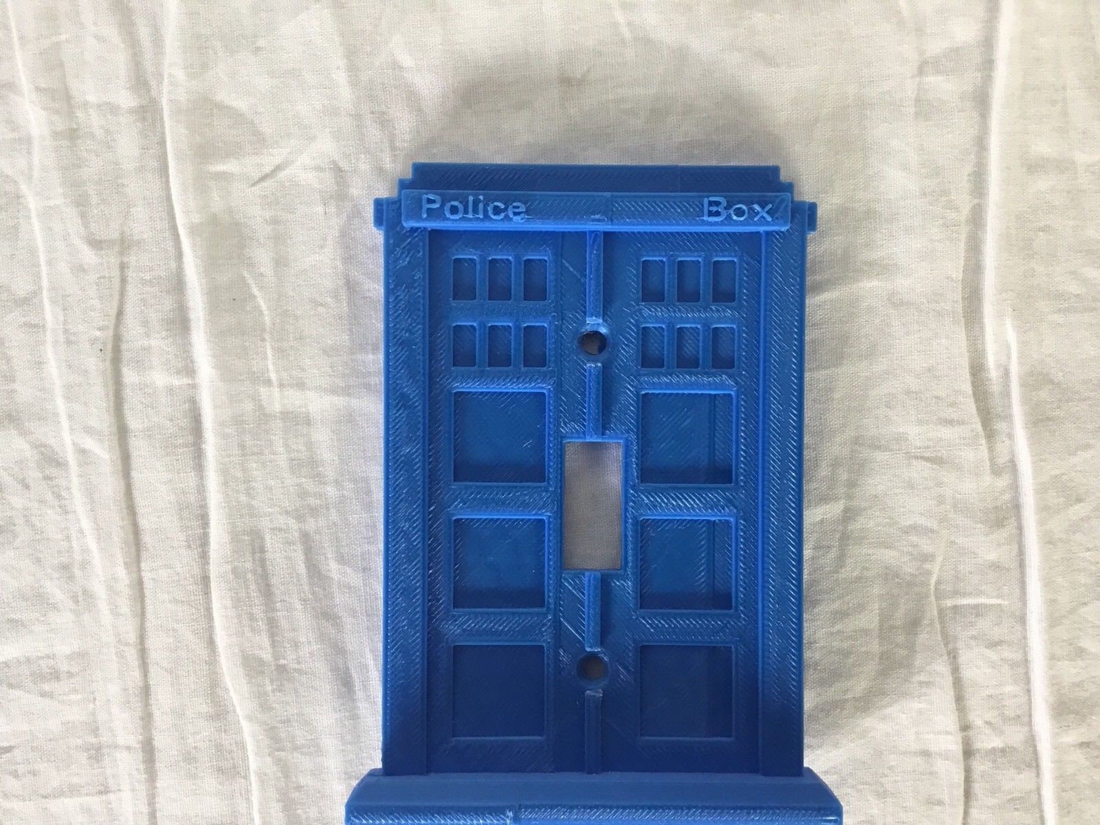 Blue Doctor Police Box Light Switch Cover Plate Face | Phone Booth ...