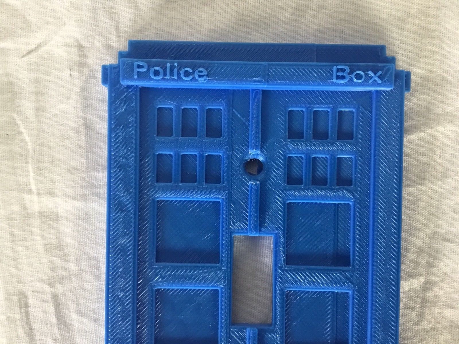 Blue Doctor Police Box Light Switch Cover Plate Face | Phone Booth ...