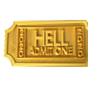 2020 Ticket to Hell, Funny Gag Gift, Display Token - Etsy