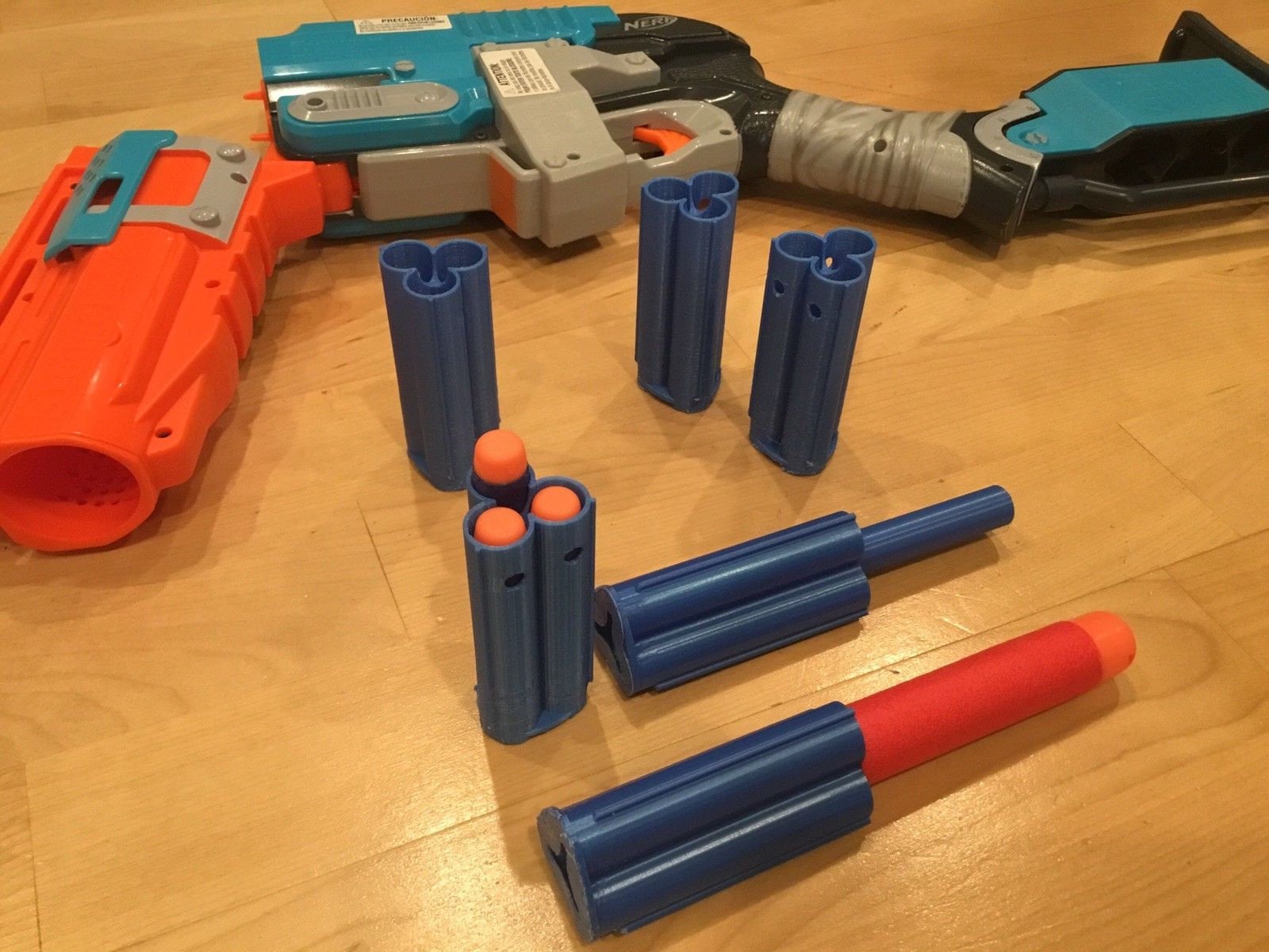 6 Nerf Compatible Zombie Strike Dart Shell Sledge Fire Blaster Bundle ...