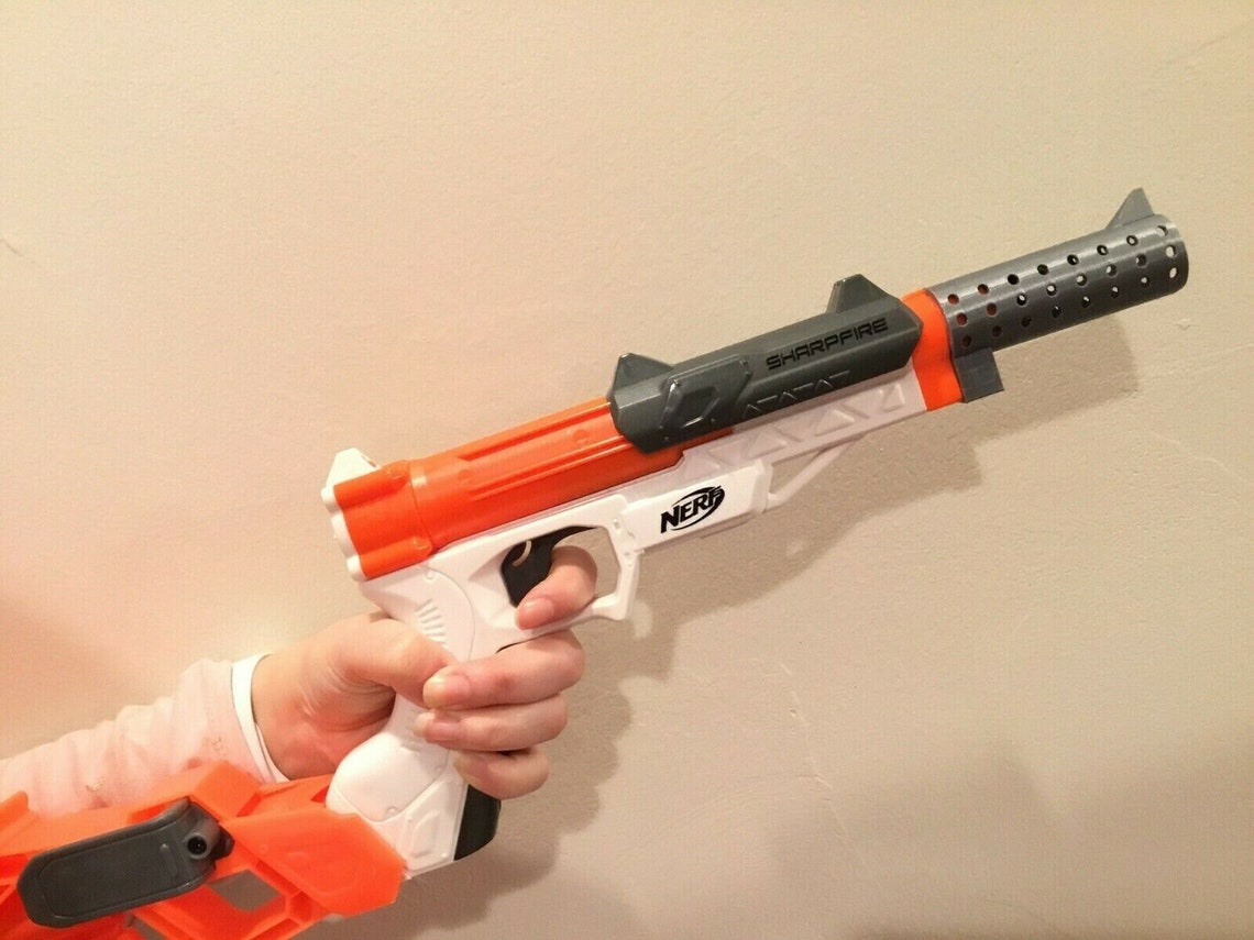 Nerf Sharpfire Barrel Suppressor Attachment Extension Mod - Easy Slide ...