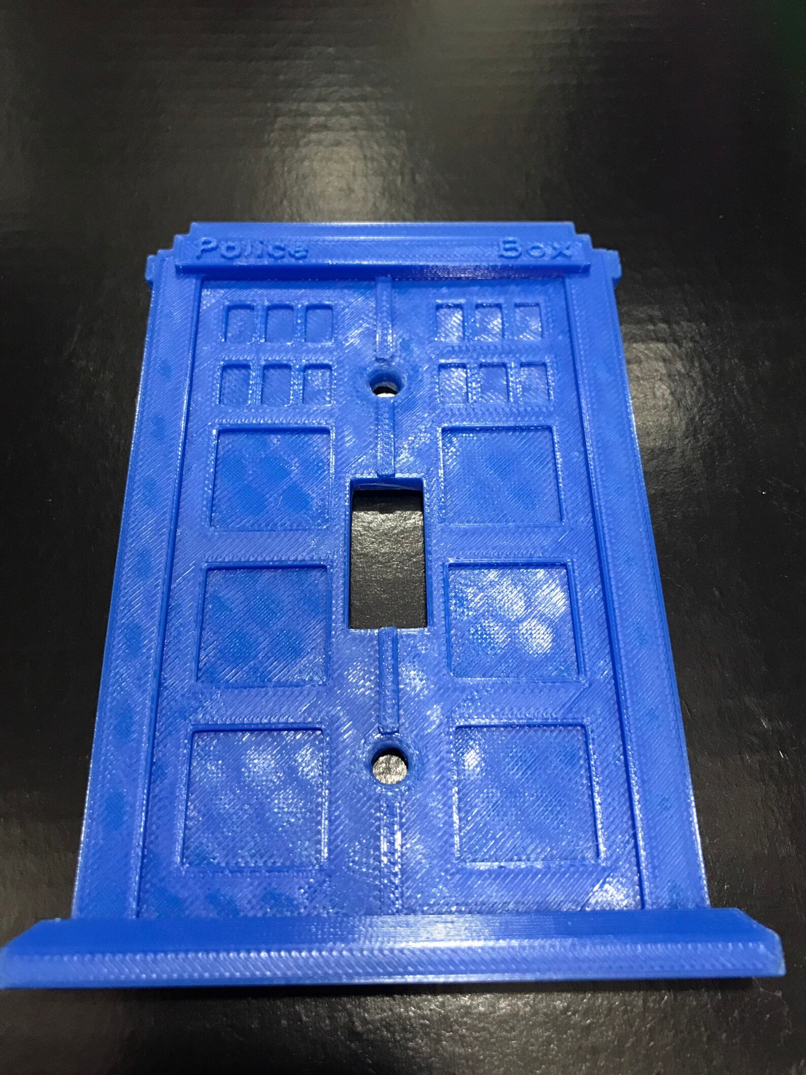 Blue Doctor Police Box Light Switch Cover Plate Face | Phone Booth ...