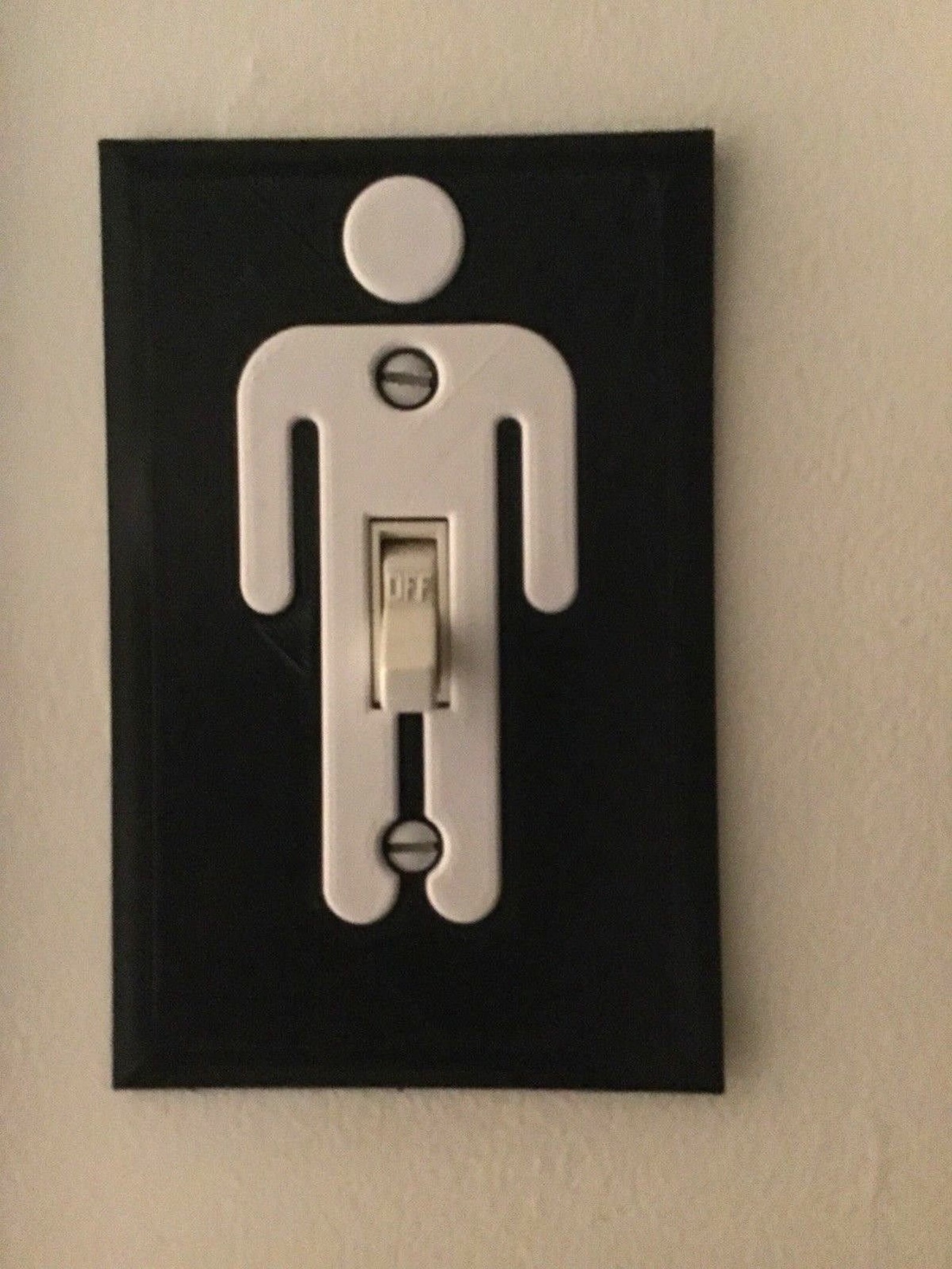 Manhood Naughty Gag Gift Light Switch Cover Plate Novelty Nude Naked ...