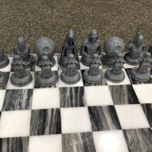 Star Wars (FAN ART) Chess Set Luke, Han, Darth Wader, Obi-wan, Leia ...
