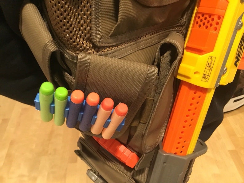 Nerf Compatible 6 Dart Clip on Easy Load and Unload Holder - Etsy