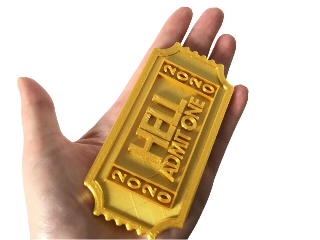 2020 Solid Ticket to Hell Perfect Gag Gift / Funny / 666 Display Token ...