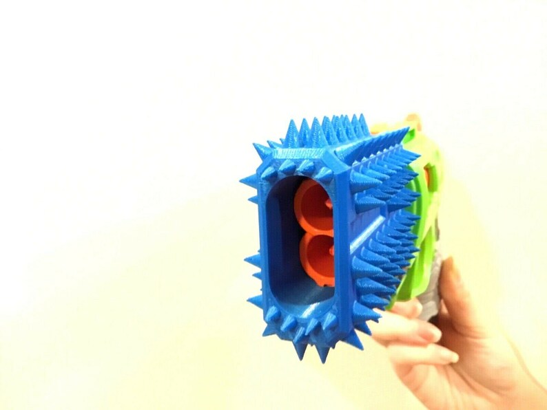 SSWI Modded Nerf Doublestrike Porcupine Spiked Tactical Barrel Double ...