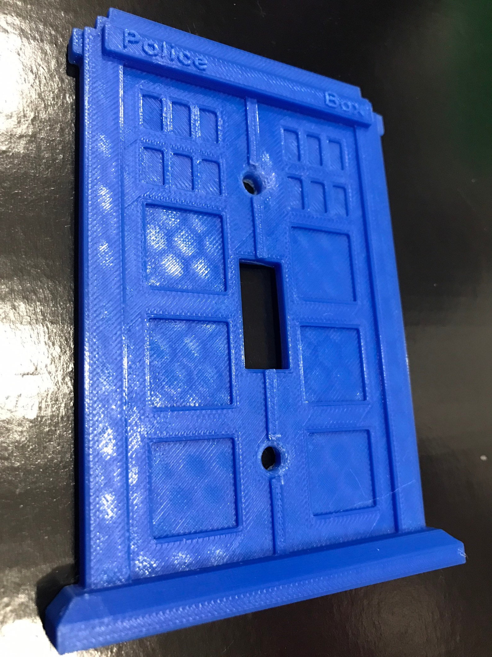 Blue Doctor Police Box Light Switch Cover Plate Face | Phone Booth ...
