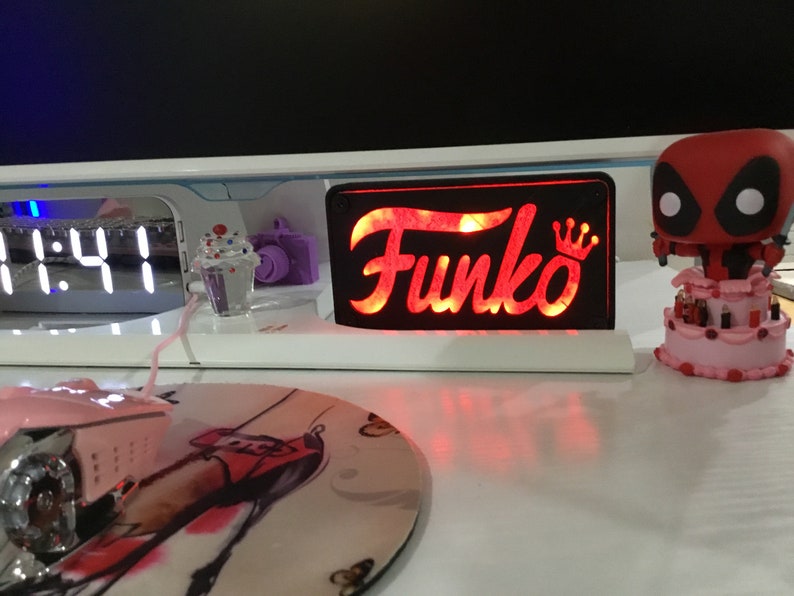 Multicolor FUNKO Pop LED Wall or Desk Sign With Remote, Funkos, Funko ...