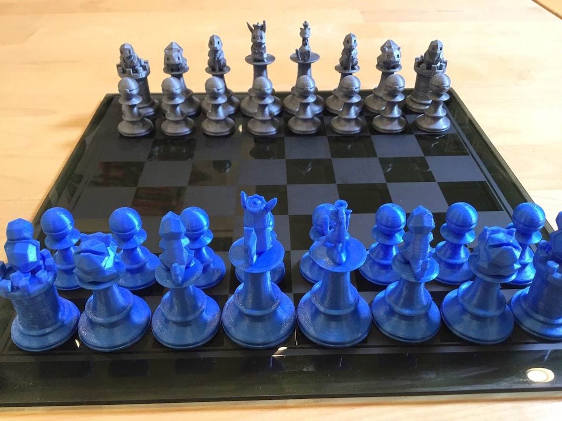 Custom Pokemon Chess Set FAN ART Squirtle Pikachu Mew - Etsy