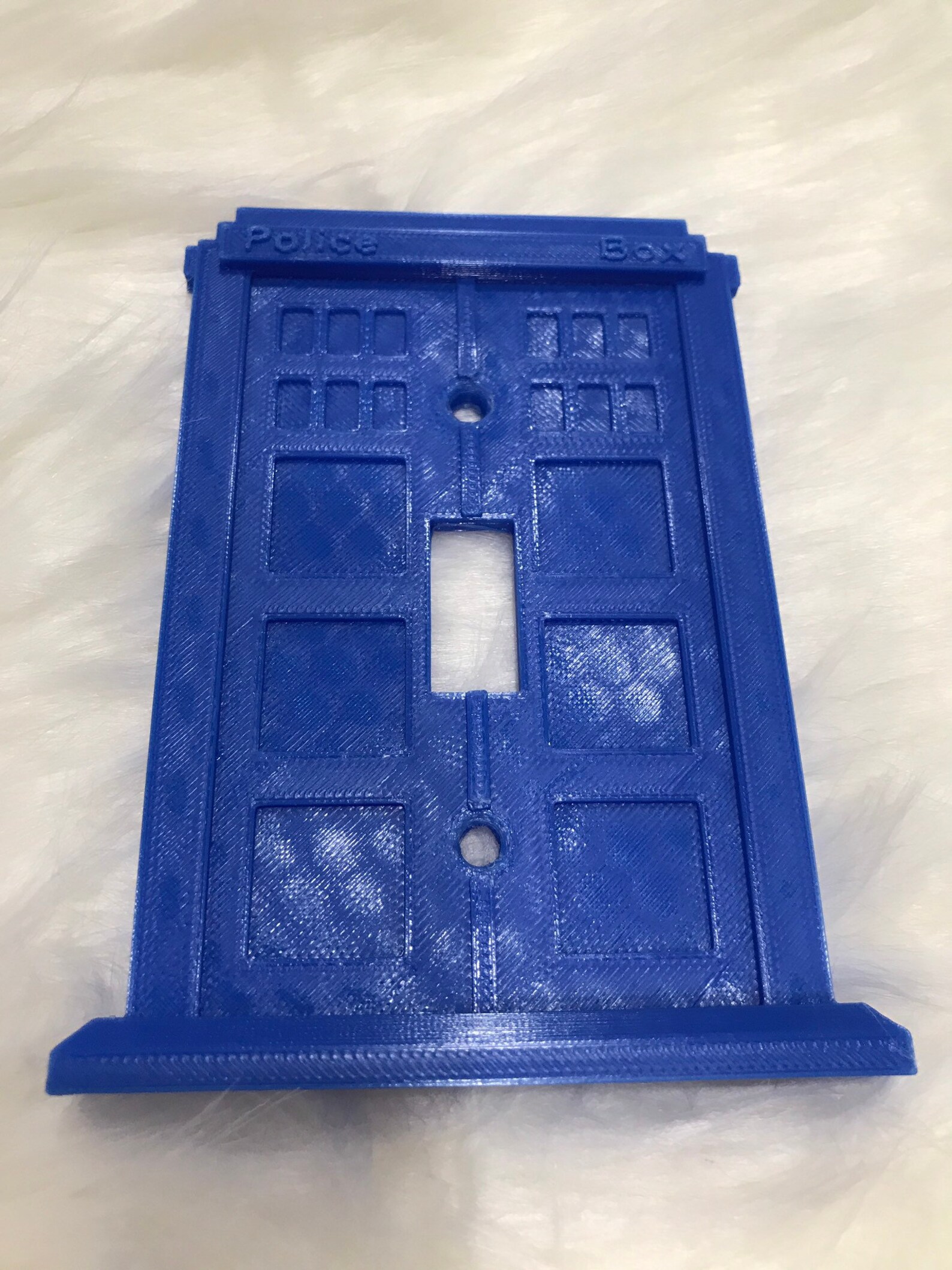 Blue Doctor Police Box Light Switch Cover Plate Face | Phone Booth ...