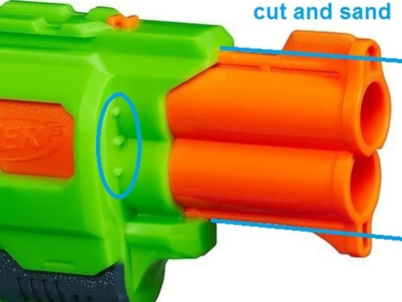 SSWI Modded Nerf Doublestrike MAGNUM Tactical Barrel - Double Strike ...
