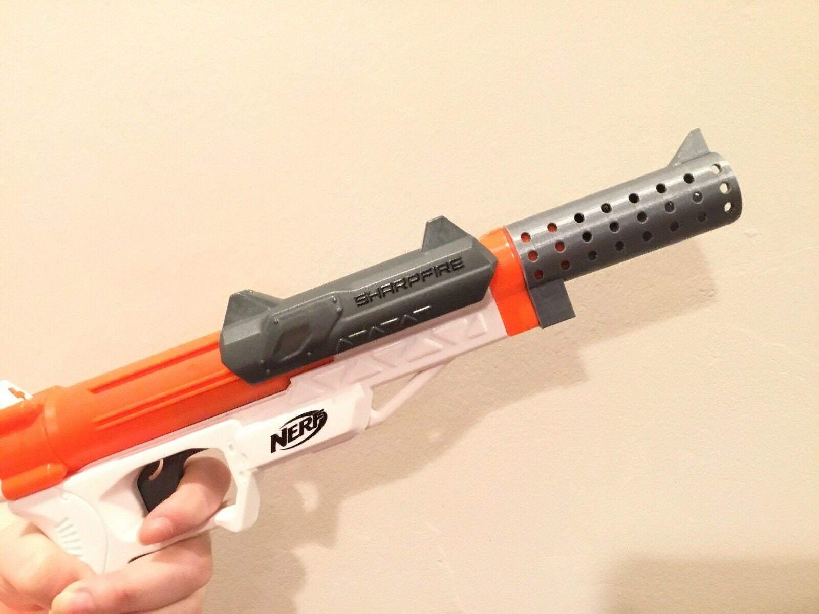 Nerf Sharpfire Barrel Suppressor Attachment Extension Mod - Easy Slide ...
