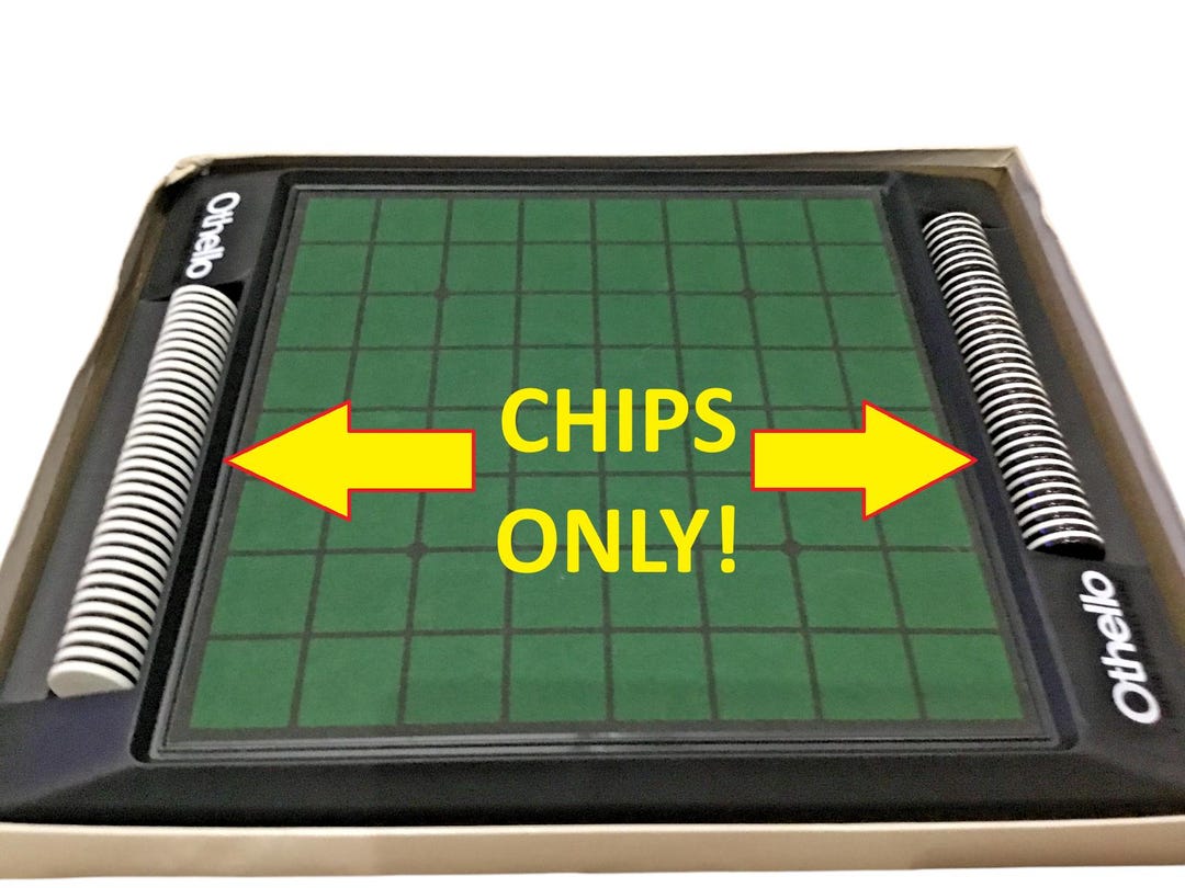 Vintage Othello Board Game Missing Replacement Pieces Parts Chips Disc ...