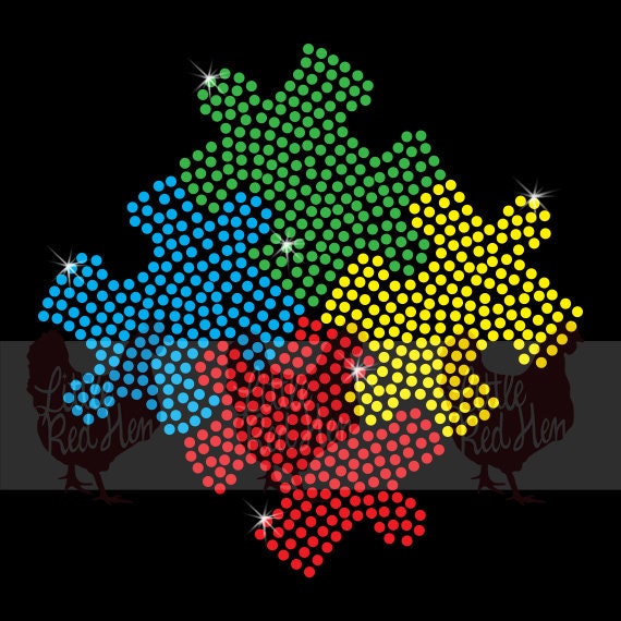 Autism Awareness Rhinestone Template - Etsy