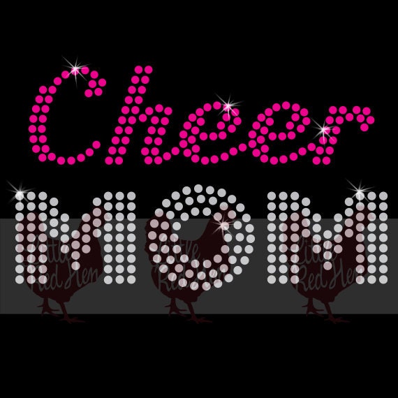 Cheer Mom Rhinestone Template - Etsy