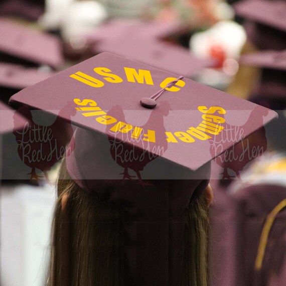 Marines Graduation Cap SVG File | Etsy