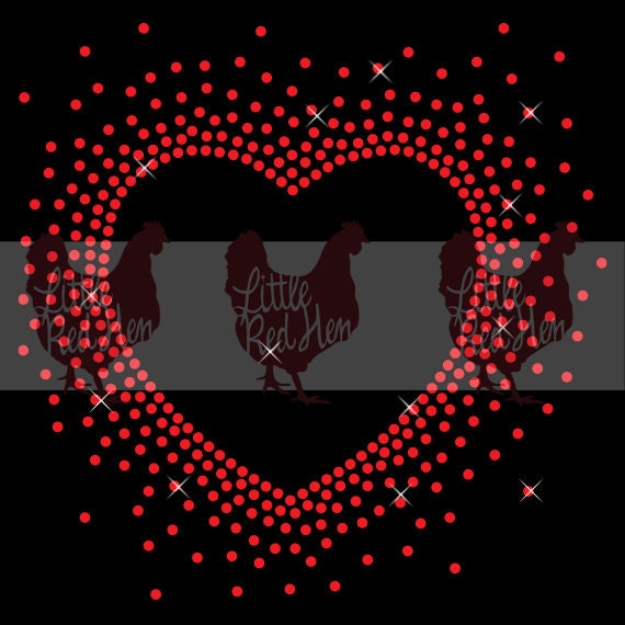 Scatter Heart Rhinestone Template - Etsy