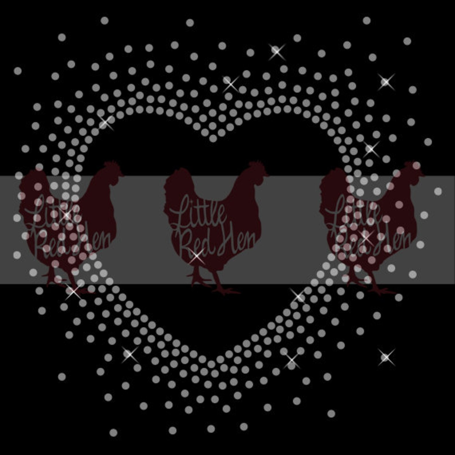 Scatter Heart Rhinestone Template - Etsy