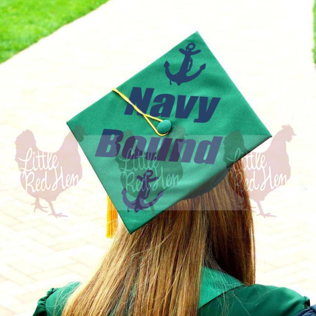 Navy Graduation Cap SVG File - Etsy