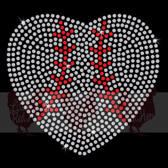 Baseball / Softball Heart Rhinestone Template - Etsy