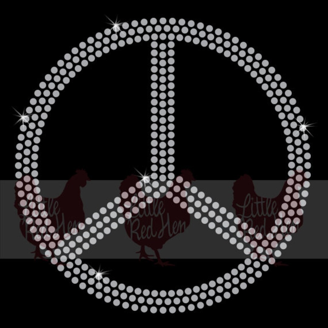 Peace Sign Rhinestone Template - Etsy