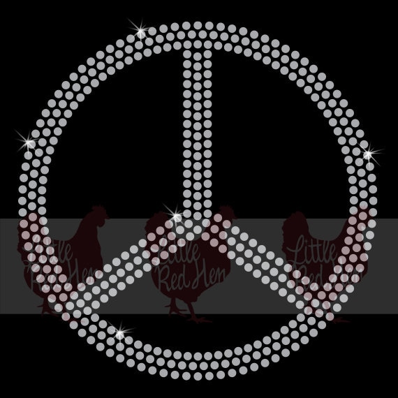 Peace Sign Rhinestone Template - Etsy