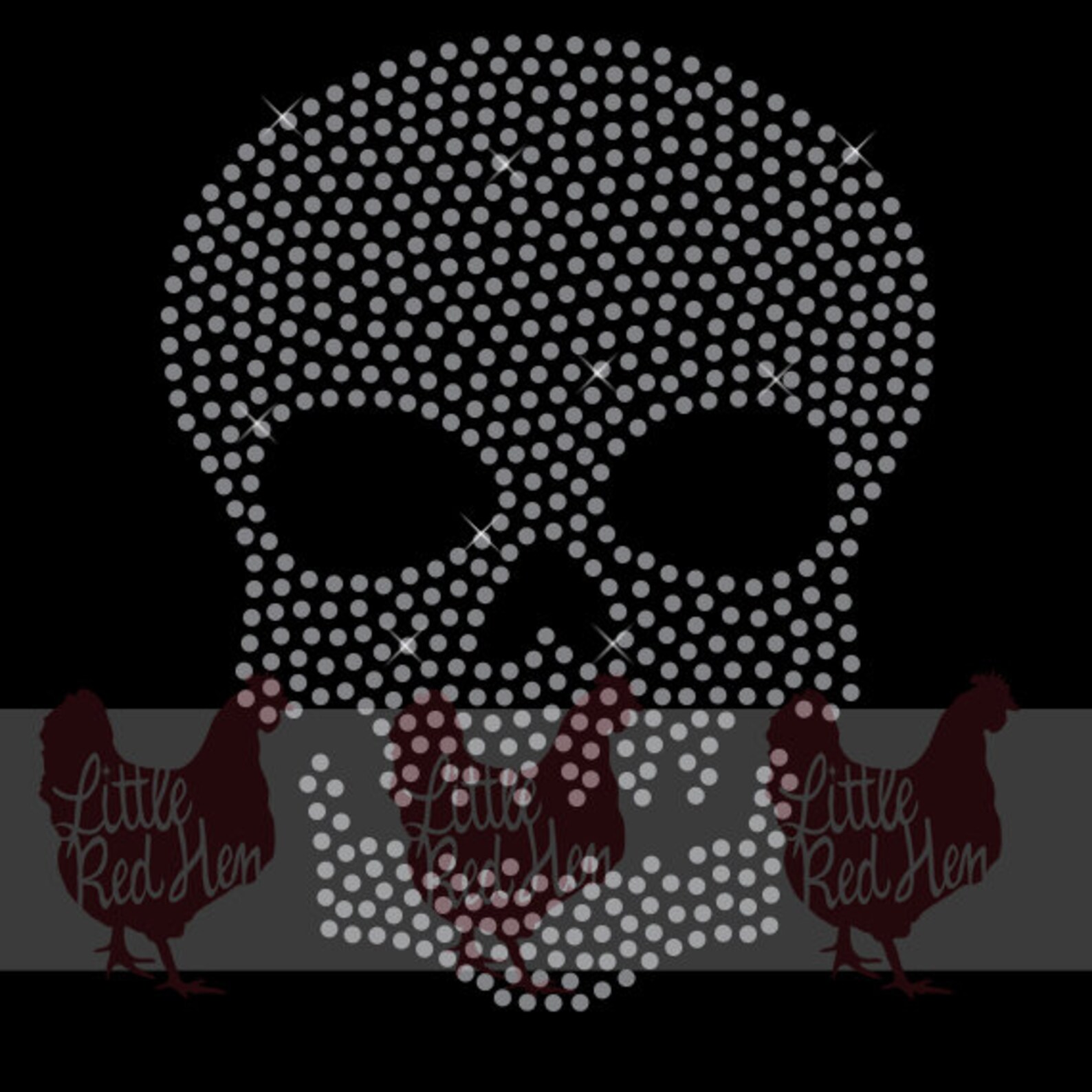 Skull Rhinestone Template - Etsy