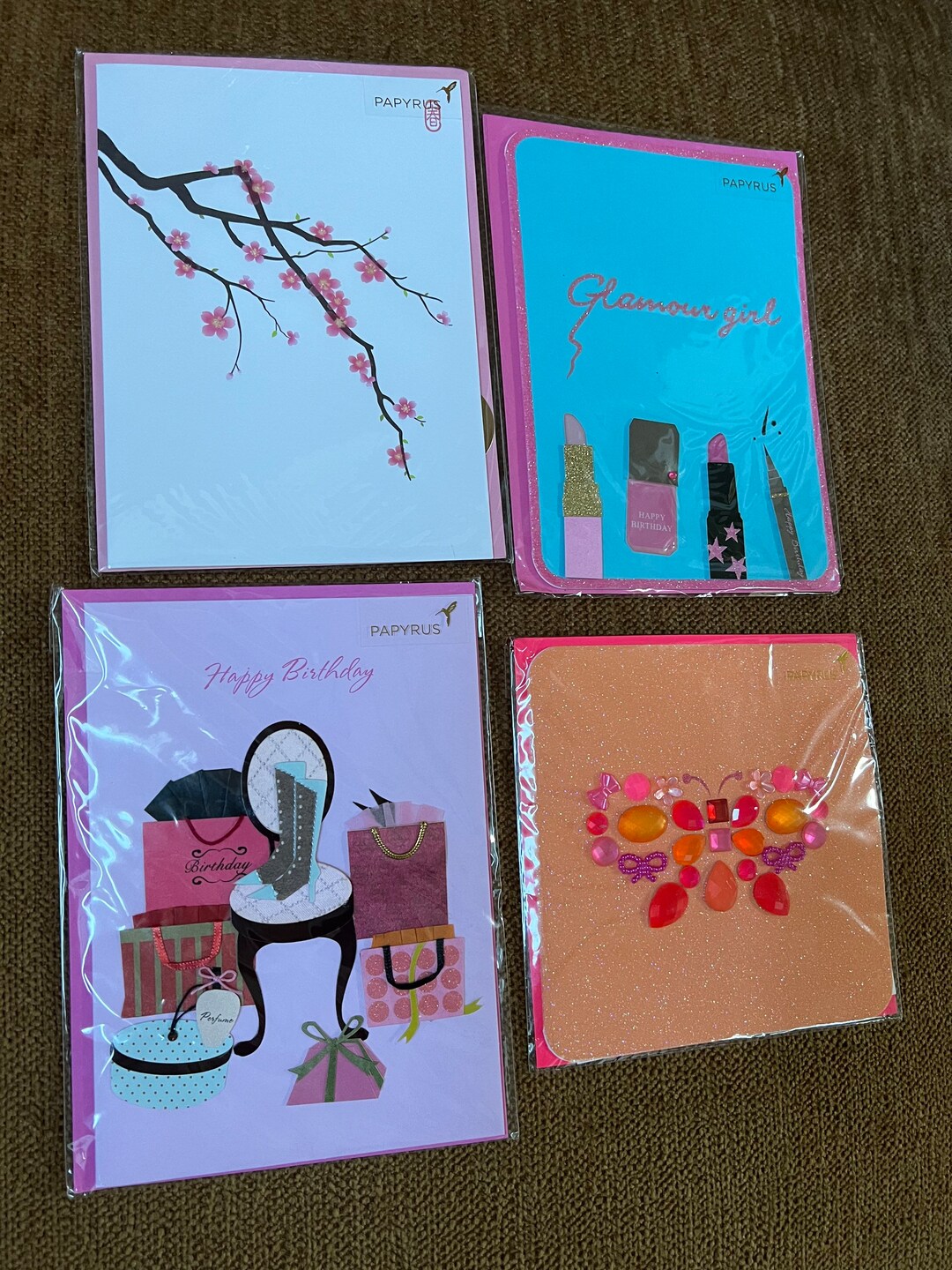 4 Papyrus 3 Happy Birthday Day Cards 1 Blank (G) - Etsy