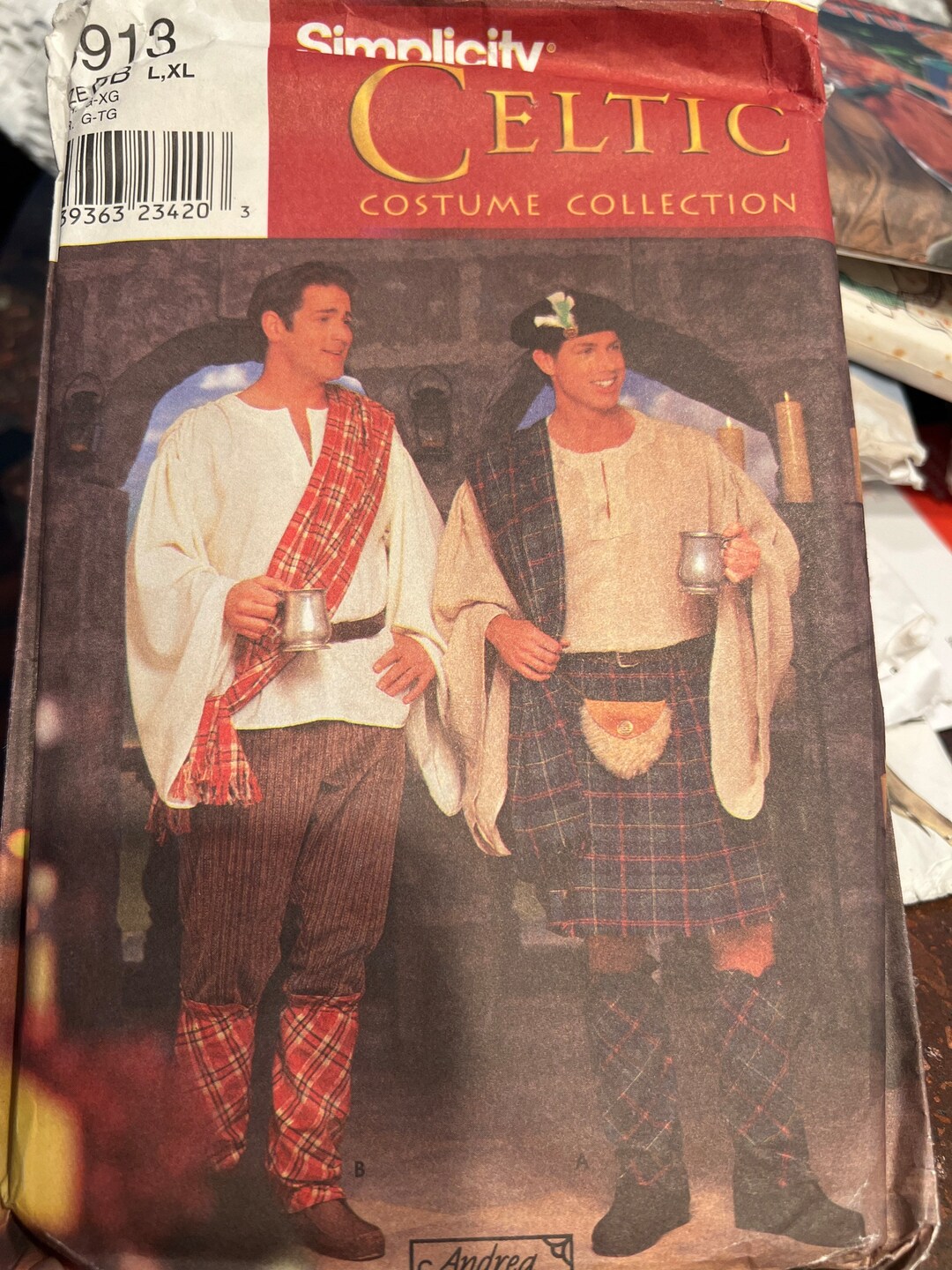 Simplicity 8913: Mens Celtic Costume Kilt & Pants Pattern (L-XL) - Etsy
