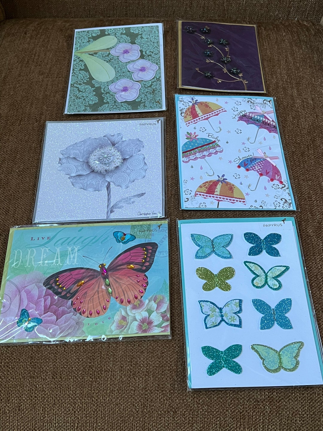 6 Beautiful Papyrus Happy Birthday, Wedding ,baby, Thank You and ...