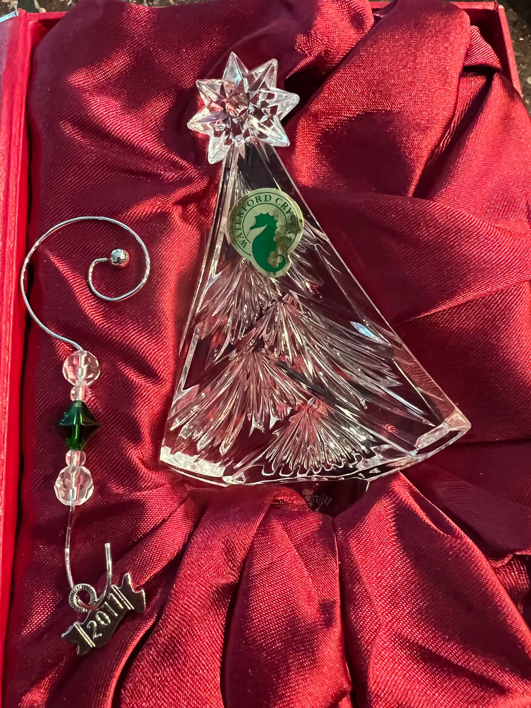 2011 Waterford Crystal Christmas Tree Ornament With Accent Hanger in ...