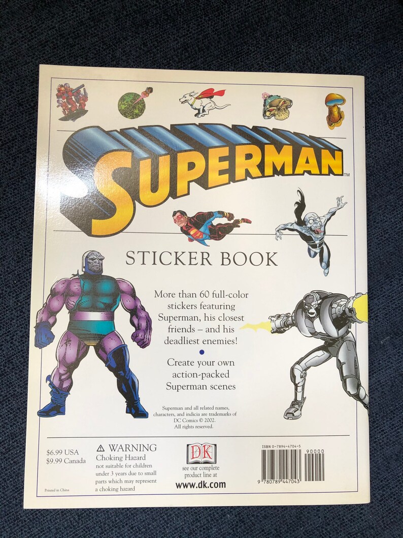 The Ultimate DC Comics SUPERMAN Sticker Book by DK - Etsy