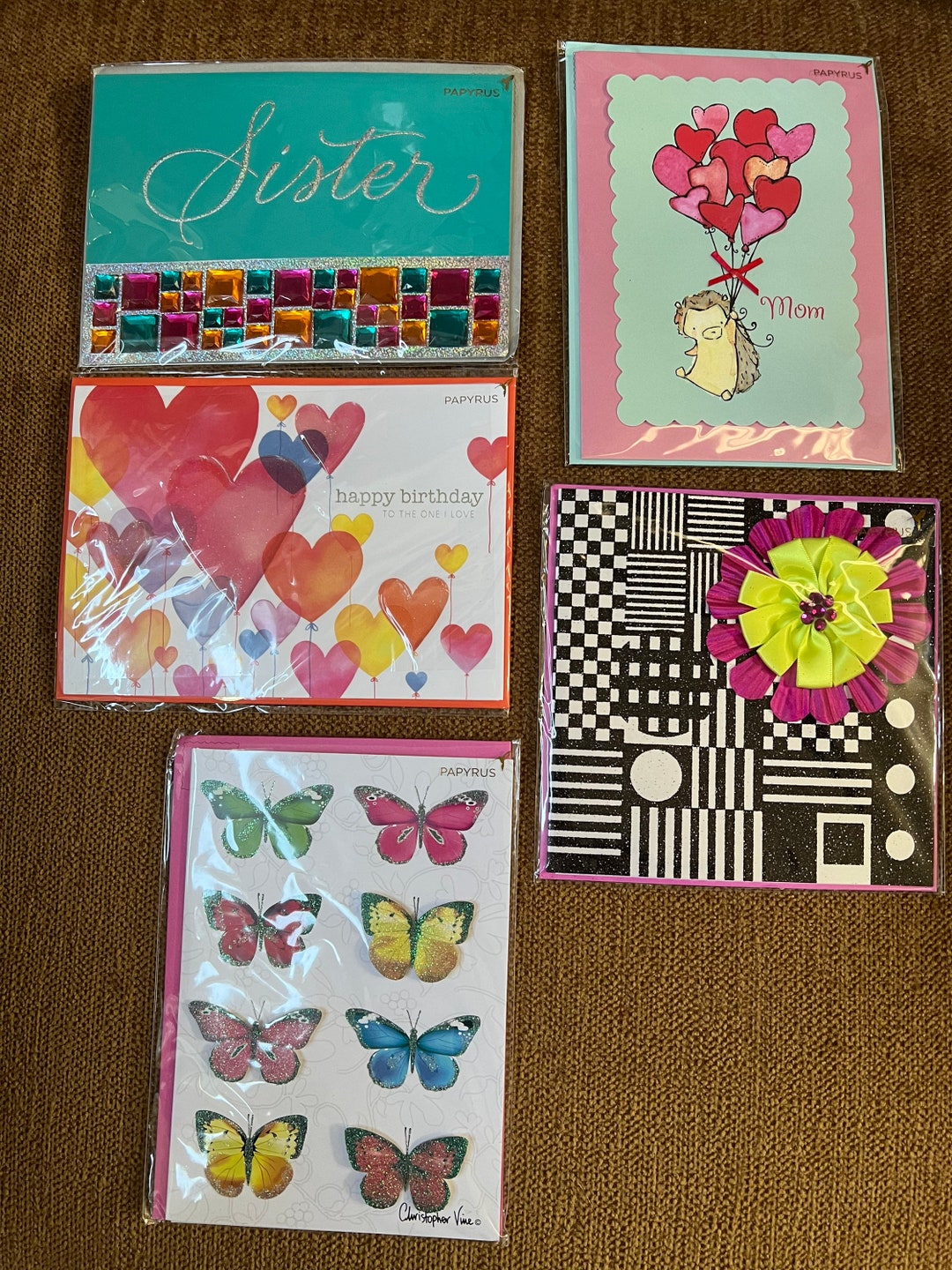 5 Papyrus Happy Birthday Day Cards (C) - Etsy