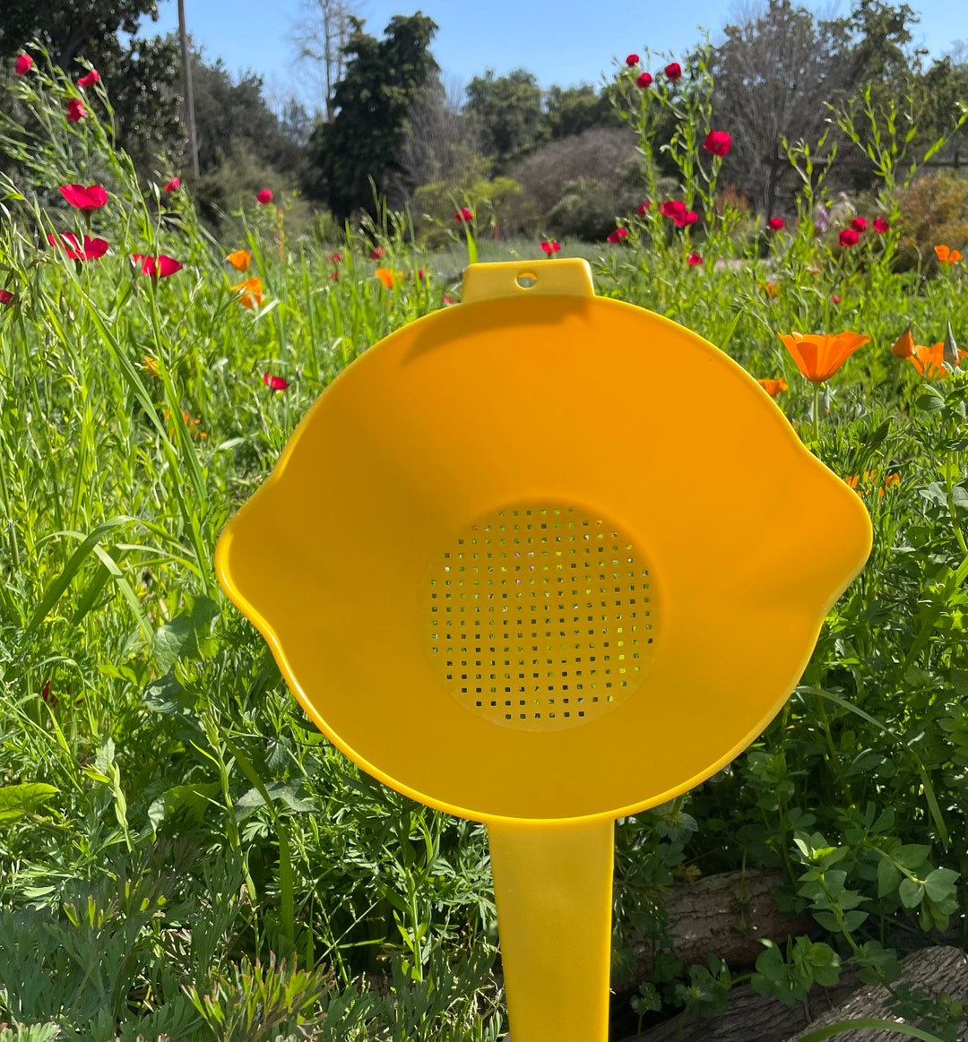 Vintage Tupperware Strainer Happy Yellow Tupperware Large Size With ...