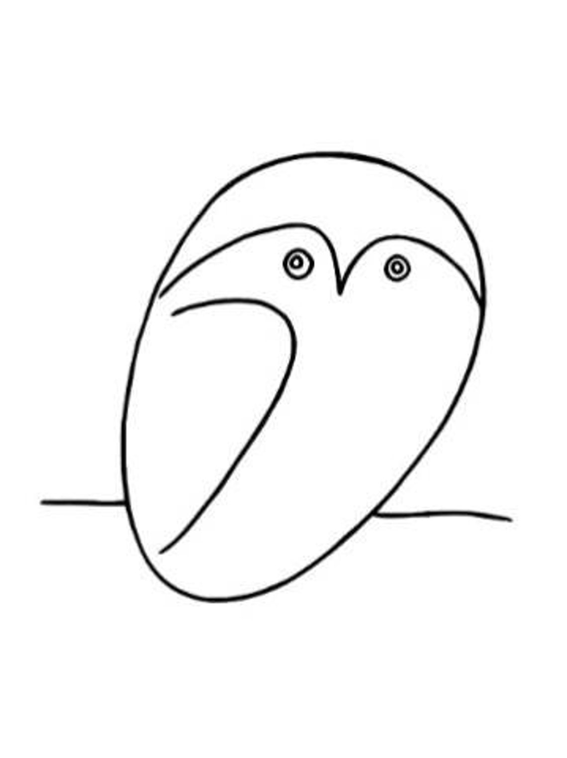 The Bird/ the Owl Line Drawing by Pablo Picasso in Ink This is - Etsy