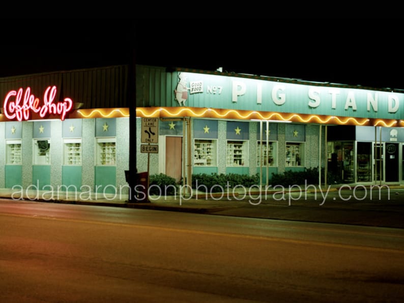 Photograph of the Pig Stand Coffee Shop in Houston, Tx - Etsy
