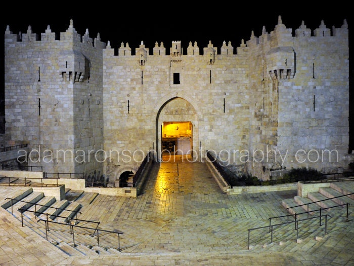 Photograph of the Shchem Gate (damascus) in the Old City of Jerusalem ...