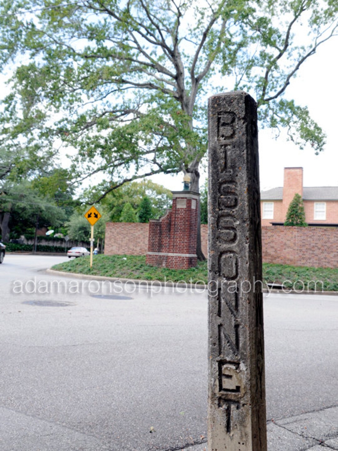 Photograph of BISSONNET Street Cement Sign in the Museum District of ...
