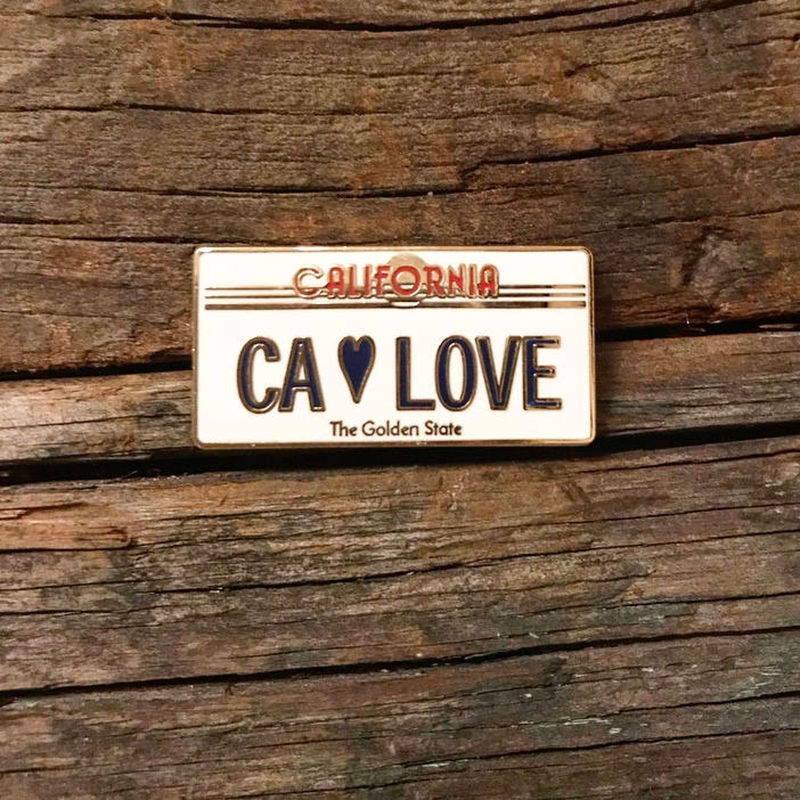 California Love License Plate Enamel Pin | Etsy