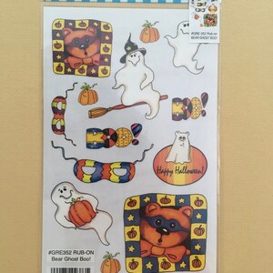 Halloween Rub on Transfer Collections Choose From 2 Design Sheets - Etsy