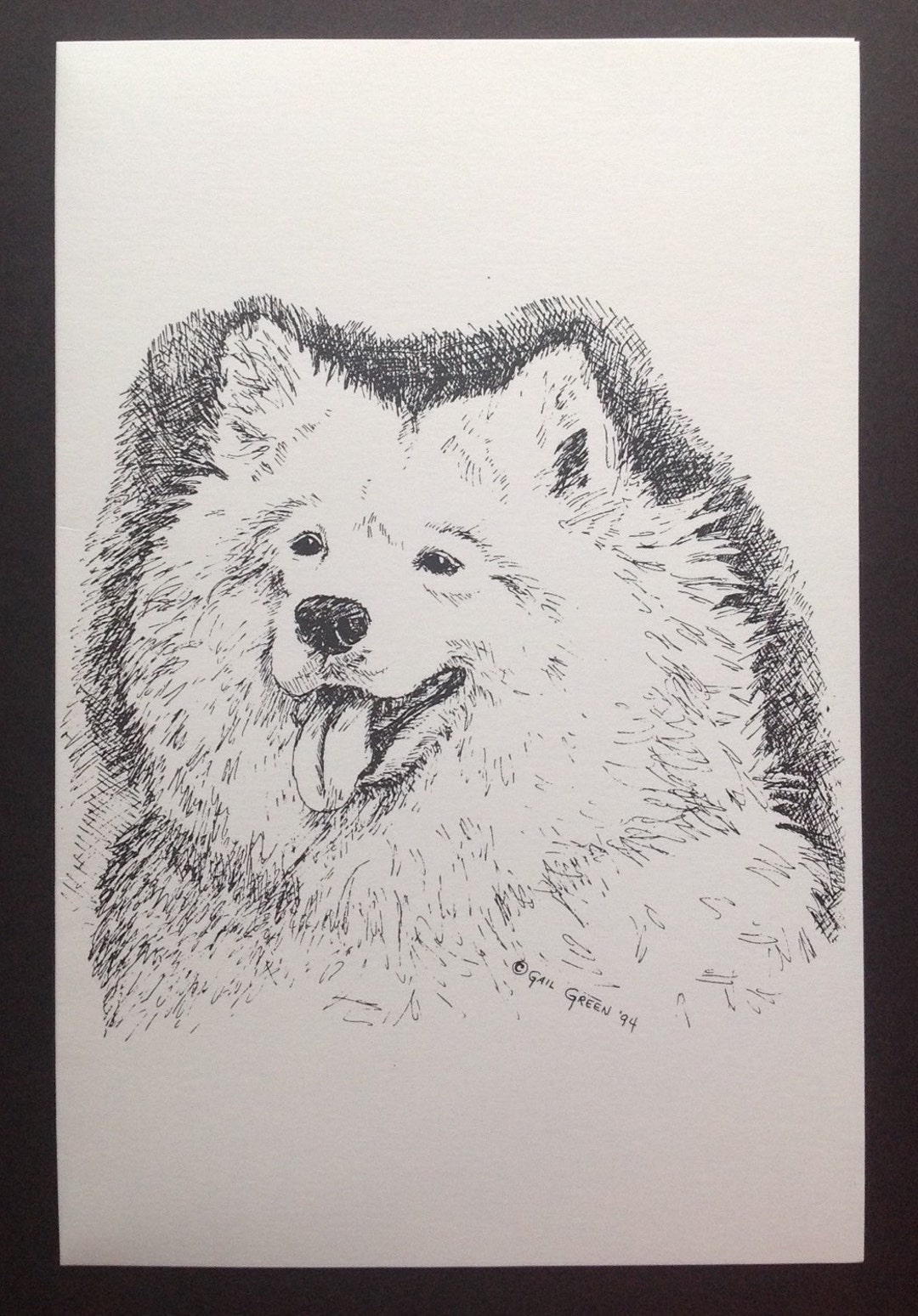 Samoyed Art Print note Card SHIPS FREE - Etsy