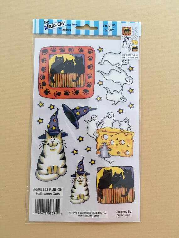 Halloween Rub on Transfer Collections Choose From 3 Design - Etsy